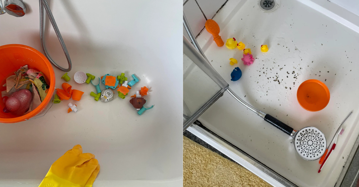 ¿Qué son las cosas negras en el juguete de baño y cómo puedes quitarlo ...